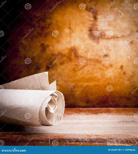 Ancient Scroll Stock Image Image Of Plans Book Page 26307781