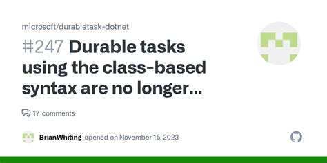Durable Tasks Using The Class Based Syntax Are No Longer Discovered With Microsoftazure