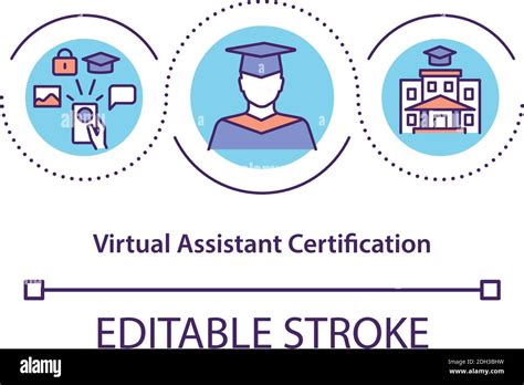 Virtual Assistant Certification Concept Icon Stock Vector Image And Art Alamy
