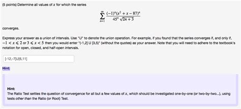 Solved Determine All Values Of X For Which The Series Chegg Com