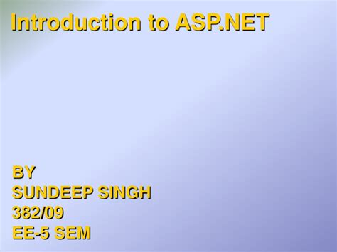 Intro To Aspnet Pdf Active Server Pages Dynamic Web Page
