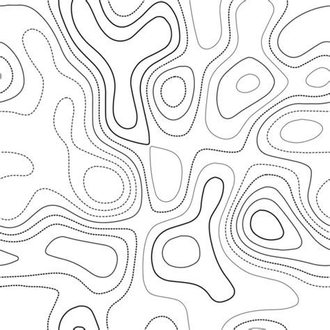 Terrain topography Actual topography map Black and white seamless ...
