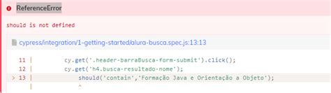 Referenceerror O Vs Code Não Reconhece O Método Should Cypress Automação De Testes E2e