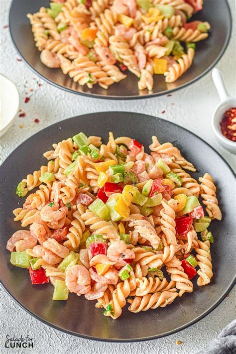 Hearty And Creamy Shrimp Pasta Salad Recipe • Salads For Lunch
