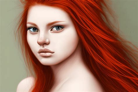 Beautiful Redheaded Woman With Gorgeous Skin And Eyes Light Freckles