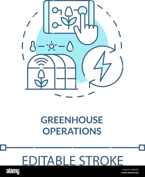 Greenhouse Operations Turquoise Concept Icon Stock Vector Image Art