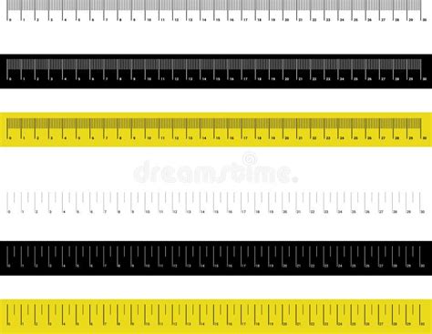 Inch And Centimeter Ruler Vector Illustration On A White Background Designed For Engineering