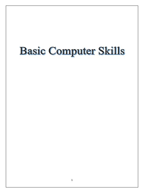 Basiccomputerskills Notes Pdf Random Access Memory Computer Data Storage