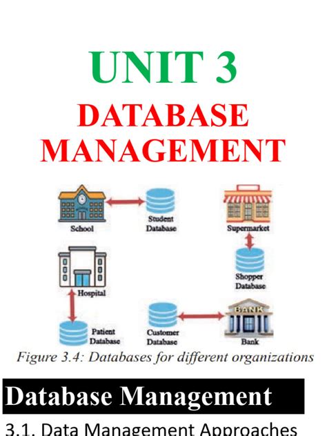 Grade 11 Unit 3 Database Pdf Databases Relational Model