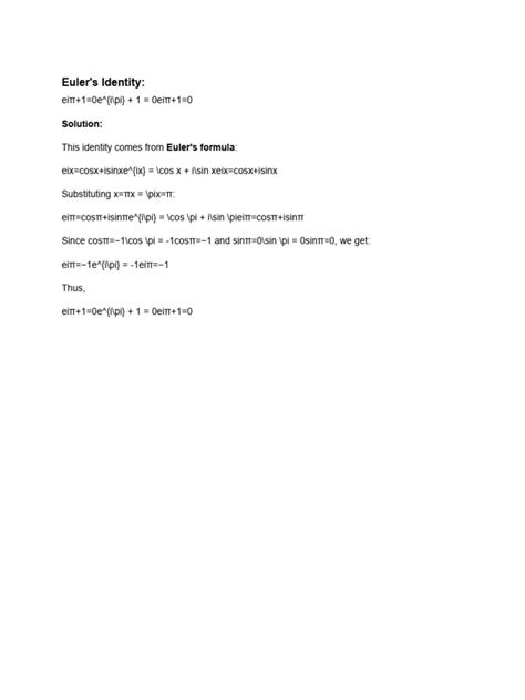 euler s identity pdf