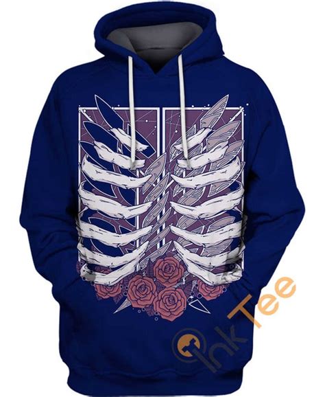 Scout Regiment Logo Hoodie 3d Bluefink