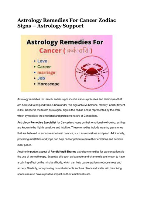 Ppt Astrology Remedies For Cancer Zodiac Signs Powerpoint