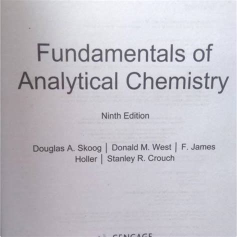 Fundamentals Of Analytical Chemistry 9th Edition Skoog West Holler
