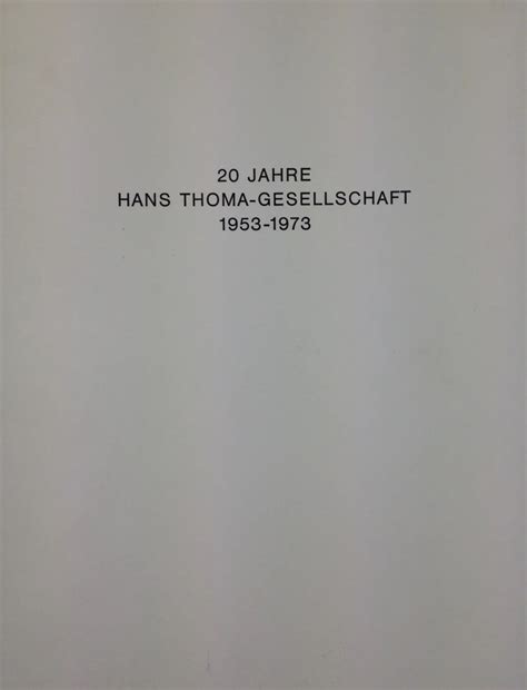 Kvrt Katalog Jahre Hans Thoma Gesellschaft