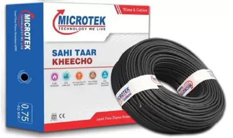 Microtek Black Single Core Fr Pvc Wire At ₹ 1431 Meter Flexible
