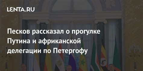 Песков рассказал о прогулке Путина и африканской делегации по Петергофу