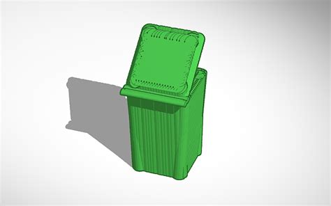 3d design trash container tinkercad