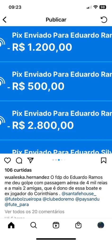 Roma News Ídolo do Remo Eduardo Ramos é acusado de dar golpe em