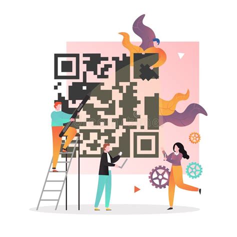 Qr Code Vector Concept For Web Banner Website Page Stock Vector Illustration Of Electronic