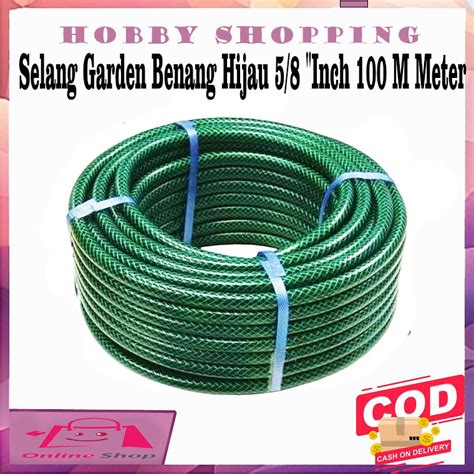 Jual Selang Benang Hijau 5 8 Inch 100 M Meter Shopee Indonesia