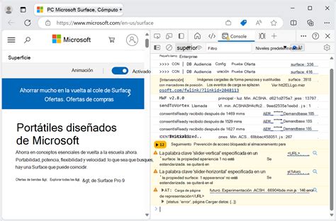 Información General Sobre La Consola Microsoft Edge Developer