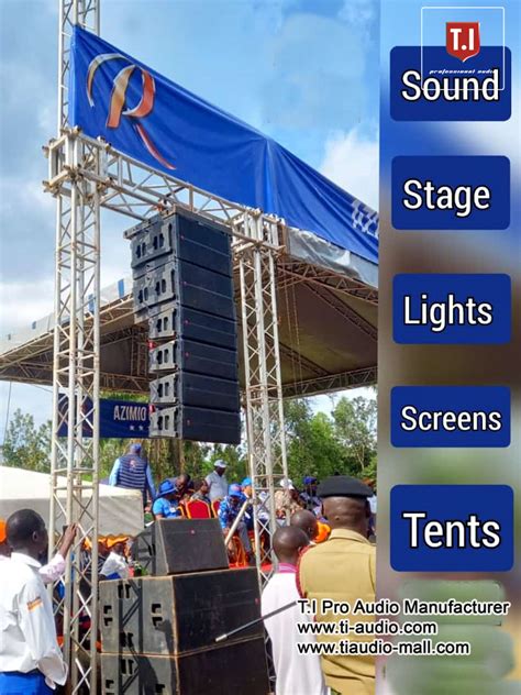 Dual Passive 15 Inch Line Array Speakers Three Way Audio Sound System