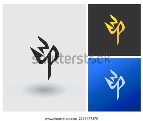 Logo Np Nlp Letter Shape Monogram Stock Vector Royalty Free Shutterstock