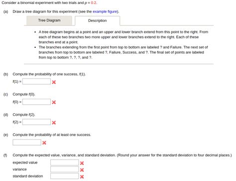 solved consider a binomial experiment with two trials and p