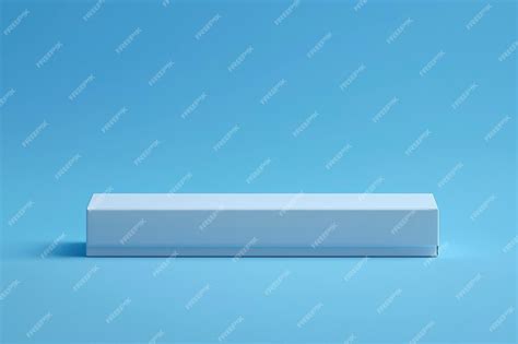 White Rectangular Platform On Light Blue Background Premium Ai White Rectangular Platform On Light Blue Background Premium Ai