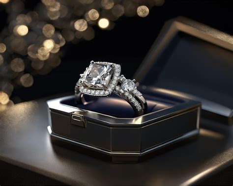 Premium Photo Luxury Expensive Silver Wedding Ring Jewelry With Diamonds