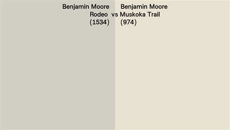 Benjamin Moore Rodeo Vs Muskoka Trail Side By Side Comparison