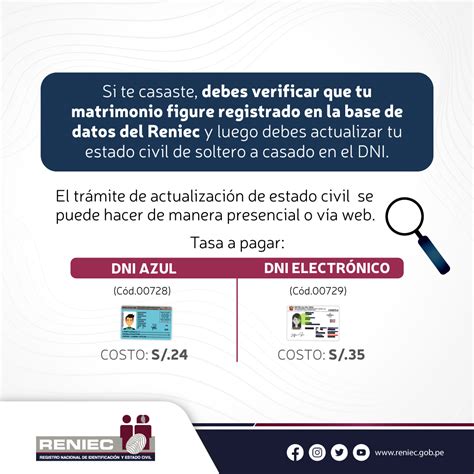 Reniec PerÚ On Twitter 📢 ¿te Casaste Y Aún No Actualizas Tu Estado