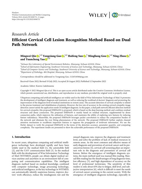 Pdf Efficient Cervical Cell Lesion Recognition Method Based On Dual