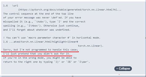 I Love The Error Messages In Overleaf Rprogrammerhumor