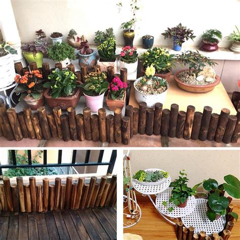 1pc Anti Corrosion Wood Log Lawn Grass Edging Cobb Grandado