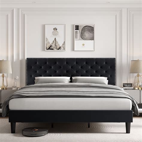 Homfa Modern Upholstered King Size Bed Frame With Nepal Ubuy