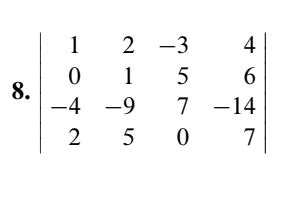 Solved Find The Determinants In Exercises By Row Chegg