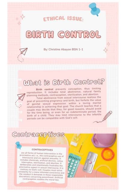 Birth Control Ppt Pdf