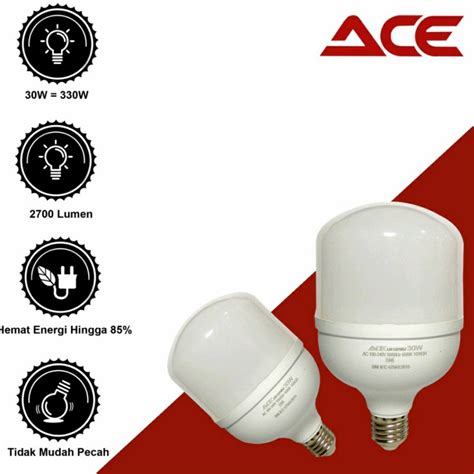 Jual LAMPU LED JUMBO ACE PUTIH WATT WATT WATT WATT WATT WATT E Shopee