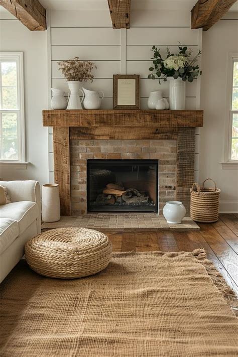 40 Farmhouse Fall Mantel Decor Ideas Inaugural Homes