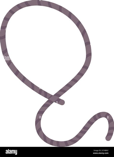 Gray Rope Forming Lasso Loop Element For Catching Animals On Farm Or