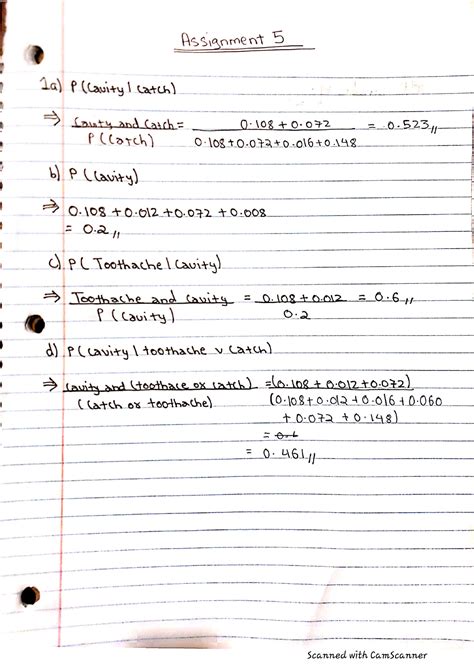 HW5 Fifth Assignment Assignment 5 1a P Cavity Atch County And