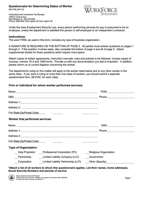 Top 47 Iowa Workforce Development Forms And Templates Free To Download In Pdf Format