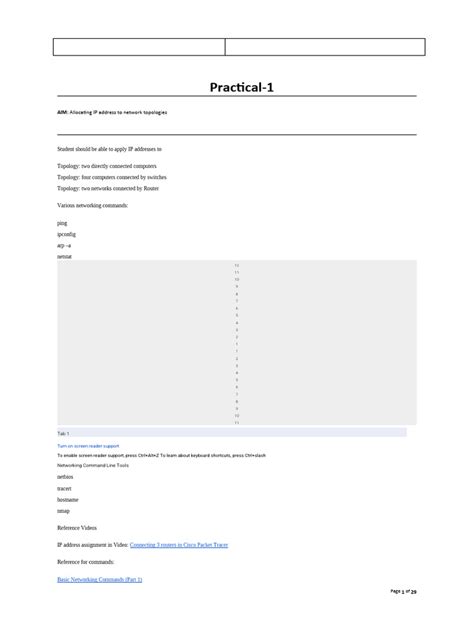 practical 1 ns rollno 6 pdf ip address internet protocols