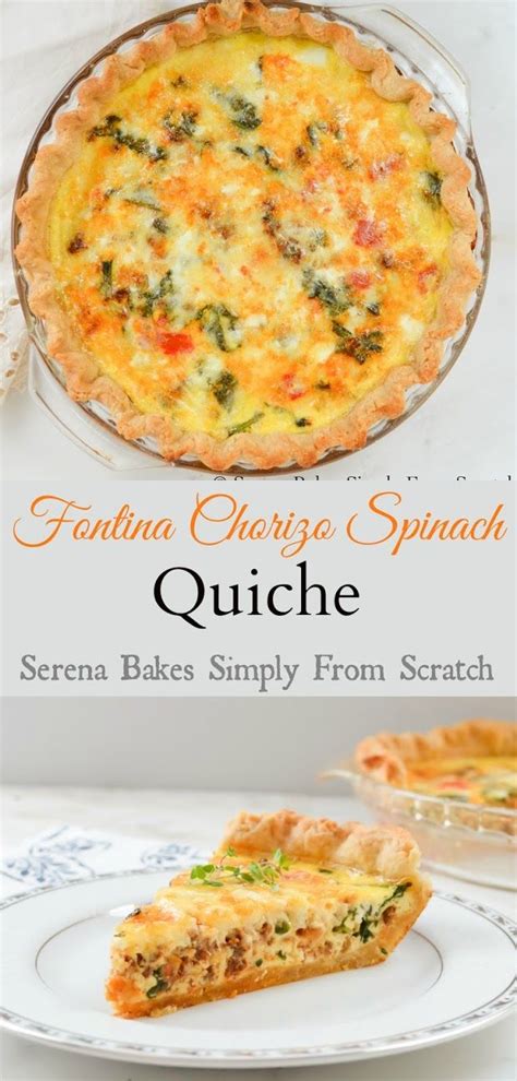 Fontina Chorizo Spinach Quiche Sundaysupper Breakfast Brunch Recipes