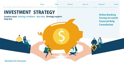 플랫 디자인 웹 사이트 또는 앱 페이지 템플릿 금융 서비스 은행 전략적 계획 개발 비즈니스 솔루션 컨설팅 시장 조사 팀워크 데이터 분석 지원 보안 개념에 대한 스톡 벡터