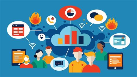 Premium Vector Social Media Monitoring Tools Are Used To Gather