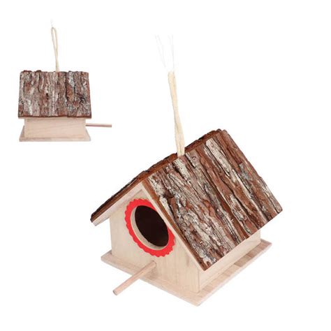 Outdoor Hanging Birds Nest Box Realistic Wooden Bi Vicedeal