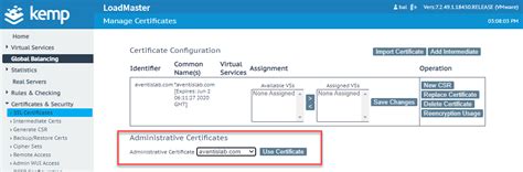 Initial Configuration Of Kemp Loadmaster Vm Aventistech