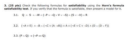 Solved 3 25 Pts Check The Following Formulas For